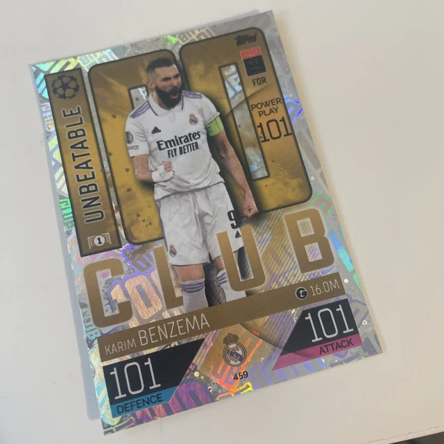 MATCH ATTAX 2022/23 Karim Benzema 100 Hundred Club No 459 Unbeatable ...