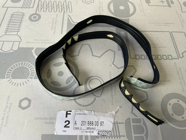 /1022/ ORIGINAL MERCEDES grille gasket sealing tape hood W201 190 £30. ...