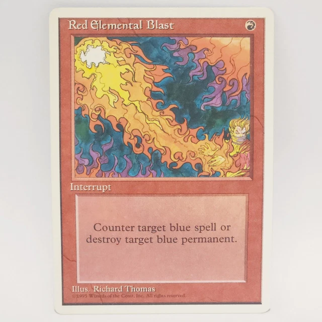 RED ELEMENTAL BLAST Magic The Gathering MTG Card 4th Edition Fourth 4ED ...