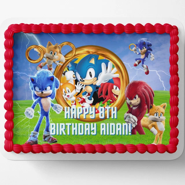 SONIC BIRTHDAY PARTY CAKE TOPPER EDIBLE IMAGE, SONiC BIRTHDAY, SONIC ...