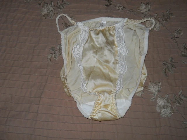 VINTAGE VICTORIA’S SECRET Satin Feel String Bikini Panties L $35.00 ...