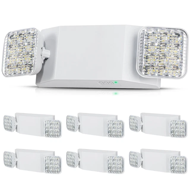 6 PCS COMMERCIAL Emergency Light LED Exit Lighting Fixtures Backup ...