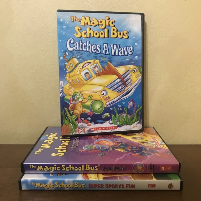 LOT OF 3 Magic School Bus DVDs: Catches a Wave, Sees Stars, Super ...