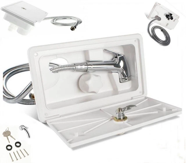 RV EXTERNAL SHOWER Kit with lock & Keys Motorhome, Camper Van-Caravan ...