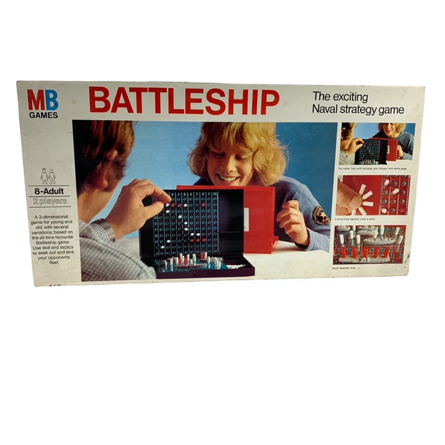 VINTAGE MB GAMES Battleship Naval Strategy Game 1975 Retro Board Game ...