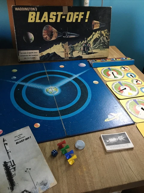 VINTAGE 1969 WADDINGTON'S BLAST-OFF! Board Game Space Exploration Game ...