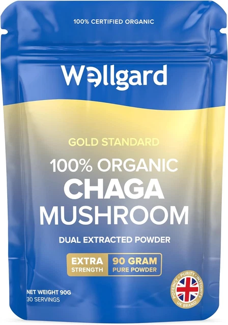 CERTIFIED ORGANIC CHAGA Mushroom Powder 90g Dual Extract £9.99 ... CERTIFIED ORGANIC CHAGA Mushroom Powder 90g Dual Extract £9.99 ...
