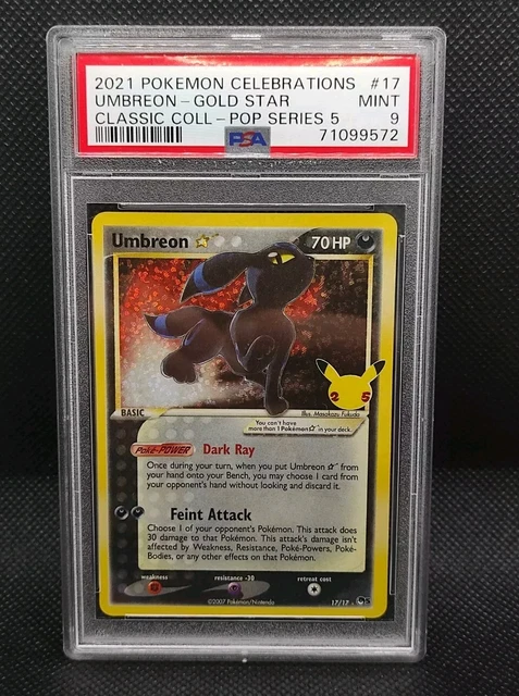 CARTA POKÉMON TCG Umbreon Gold Star Gran Festa Inglese Gradata PSA 9 EUR 54,90 - PicClick IT