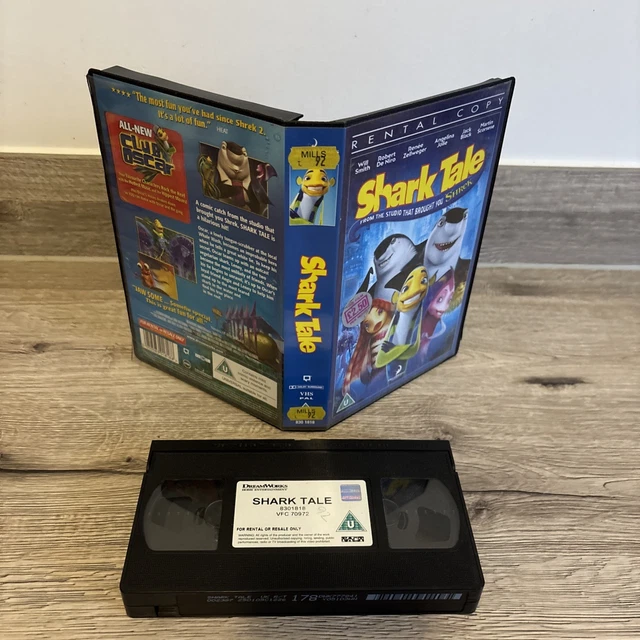RARE EX RENTAL Big Box VHS Video SHARK TALE - Will Smith Animated £19. ...