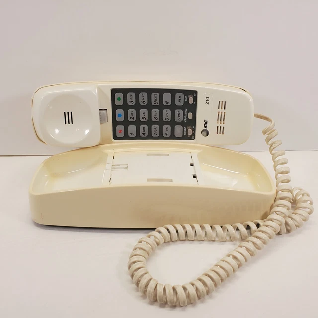 AT&T TRIMLINE 210M Push Button Telephone Desk Wall Mount W/Cord Vintage £11.52 - PicClick UK