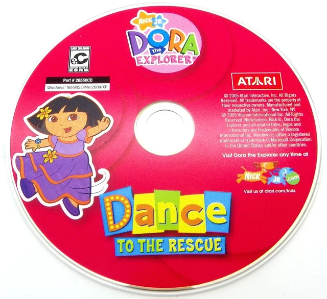 NICK JR DORA The Explorer Dance To The Rescue Atari 2005 PC CD-ROM Disc ...
