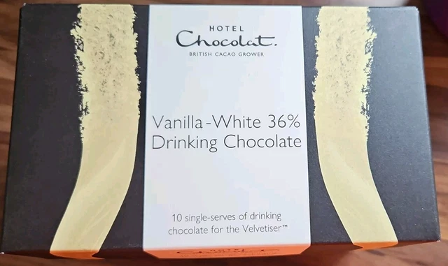 HOTEL CHOCOLAT VANILLA White 36% Drinking Chocolate Box Of 10 Sachets £ ...