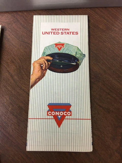 ORIGINAL 1960'S CONOCO Western United States Highway Map EUR 5,47 ...