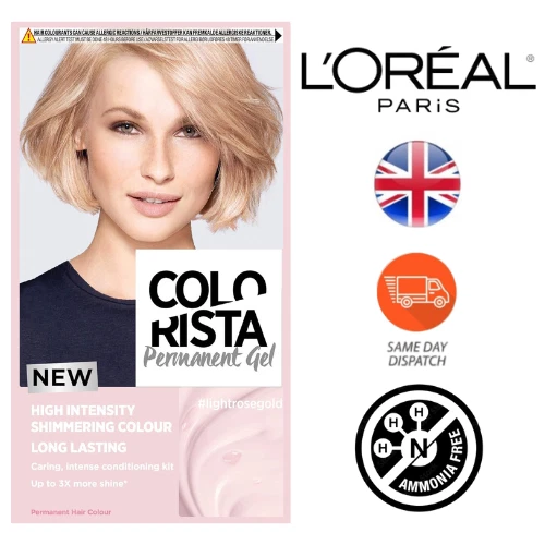 L'ORÉAL PARIS COLORISTA Permanent Gel Hair Dye Light Rose Pack of 1 to ...