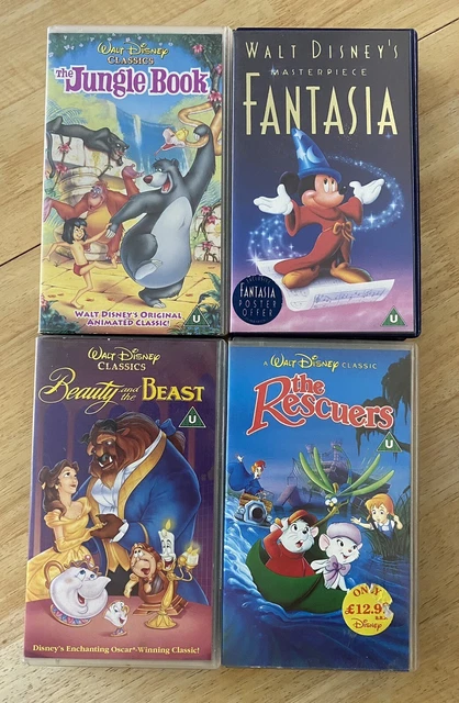 4 X DISNEY VHS Bundle - Walt Disney Video Tapes - Classic Vintage Films ...