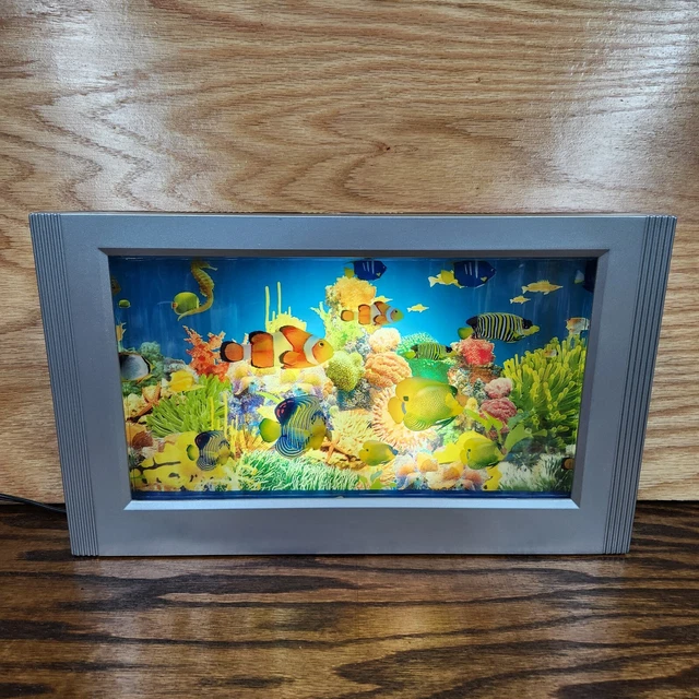VINTAGE AQUARIUM MOTION Lamp Moving Artificial Tropical Fish Light ...