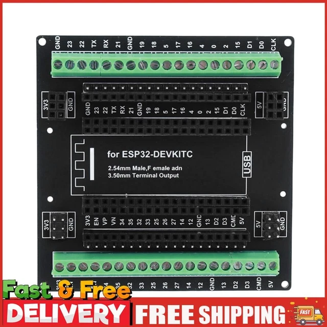 GPIO EXPANSION MODULE Board Portable for ESP32-DevKitC ESP--32 ~ £8.75 ...