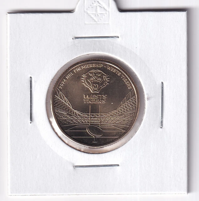 AUSTRALIAN: 2024 $1 Nrl Rugby West Tigers Unc Coin In 2X2 Holder .. EUR ...