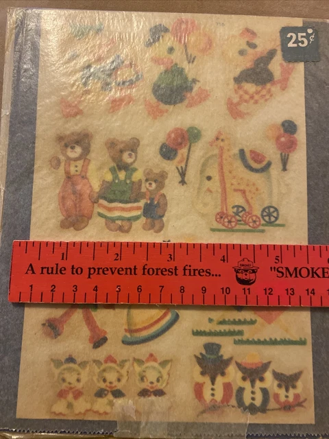 VINTAGE DECALS CHIDREN’S Toys Animal Water Applied Decals Meyercord ...