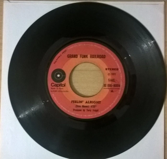 45 GIRI 7& GRAND FUNK RAILROAD Feelin' Alright / I Want Freedom EUR 8 ...