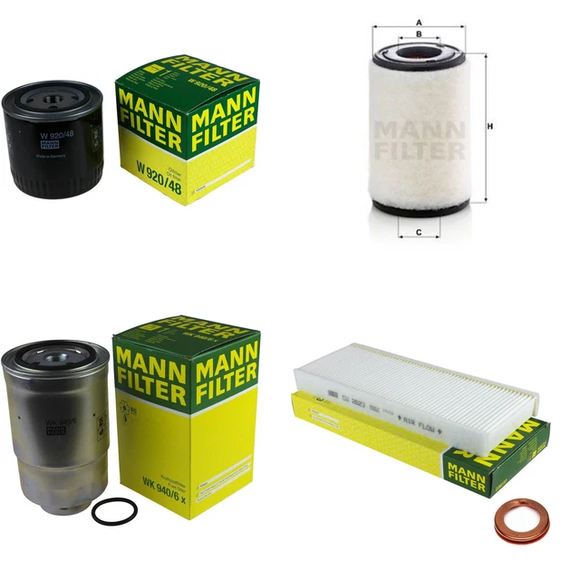 MANN-FILTER INSPECTION SET Filtre Pour Nissan NP300 Pick-Up 2.5 DCI 4X4 ...