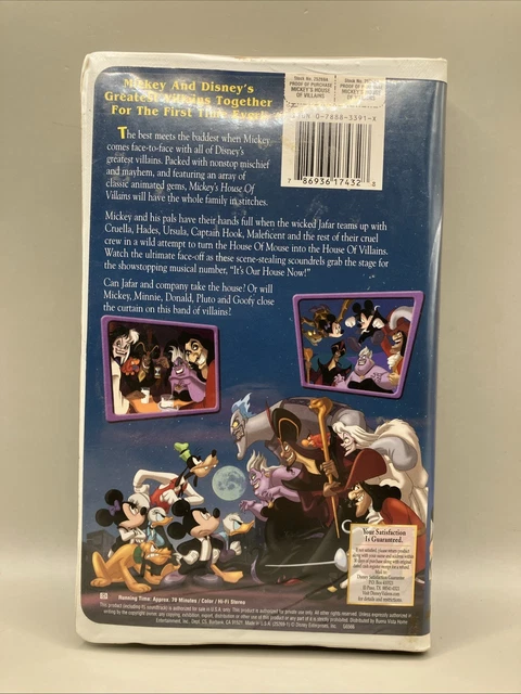 CLAMSHELL CASE DISNEY Presents Mickey's House Of Villains VHS Kids ...