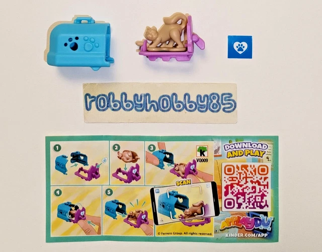 VQ009 TRASPORTINO GATTO + Cartina/Bpz Kinder Sorpresa Italia Sorpresine 2024/25 EUR 2,00 ...