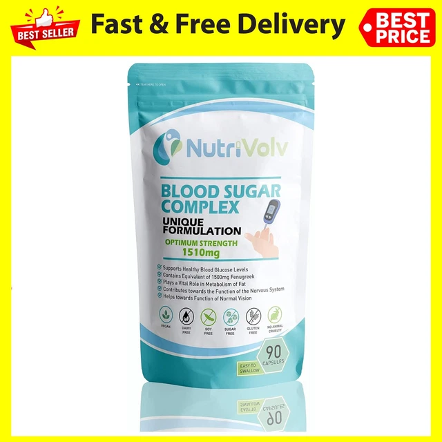 BLOOD SUGAR COMPLEX 1510mg Chromium Picolinate for Support |... £8.11 ...