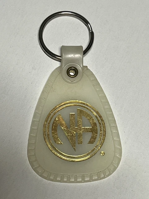 VINTAGE NA NARCOTICS Anonymous Clean & Serene For One Year Plastic Key ...