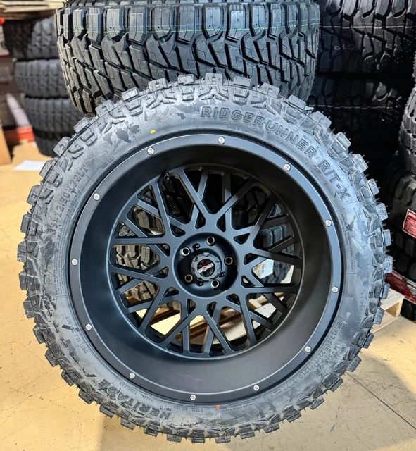 5) 22X12 VISION Rocker Black Wheels Rims 35 RT Tires 5x5 Jeep Gladiator ...