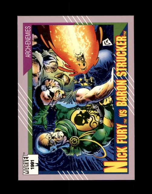 1991 IMPEL MARVEL Universe II SET BREAK #111 Nick Fury vs. Baron ...