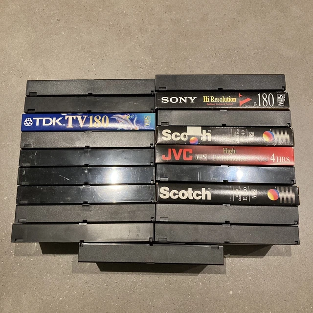 19 X USED Blank VHS Video Cassettes E240/E180 Tapes Recording JVC ...