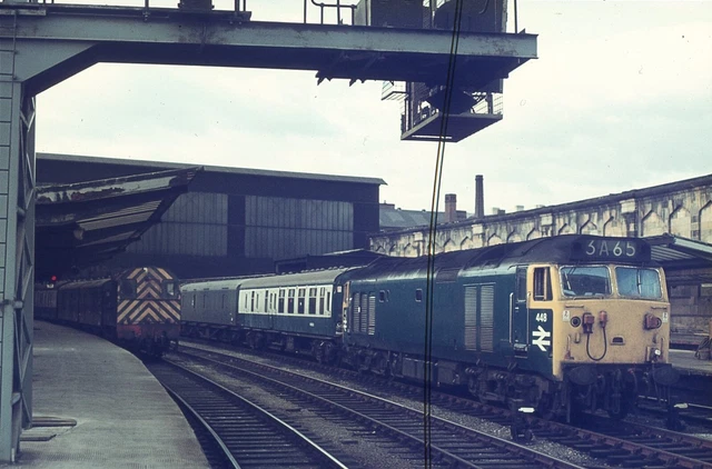 ORIGINAL SLIDE BR EE Class 50 Diesel D448 Carlisle Citadel on Parcels ...
