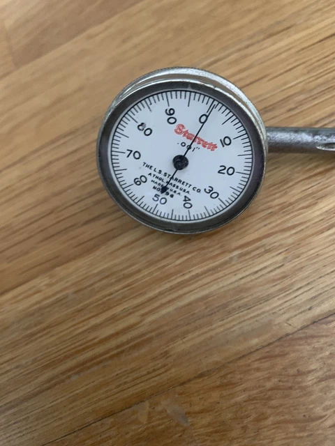 STARRETT MODEL 196 back plunger dial indicator. 001” gradations £20.00 ...