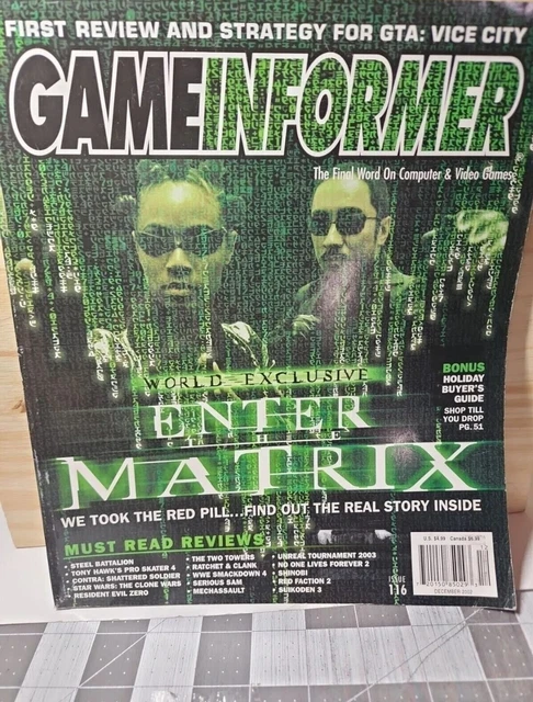 VINTAGE GAME INFORMER Magazine Nintendo PS The Matrix Video Games 2002 ...