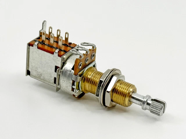 ALPHA LONG SHAFT Push-PUSH Pot - 500k A-Curve - For Guitar/Luthier $25. ...