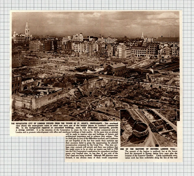 LONDON ST Giles's Cripplegate War Damage - 1950 Clipping / Print £8.47 ...