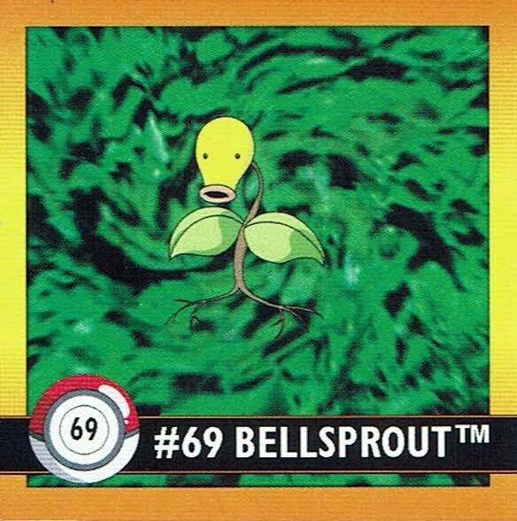 POKEMON SÉRIE 1 Sticker Original 1999 Numéro 69 Bellsprout EUR 1,00 ...