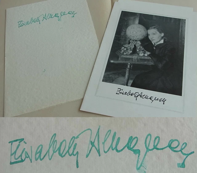 ACTRIZ ELISABETH BERGNER (1897-1968) Autógrafo Berlín 1954 ,Folleto Del ...