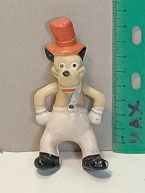 VINTAGE BIG BAD WOLF Walt Disney HARD RUBBER TOY DOLL BISERKA ART 1958 ...