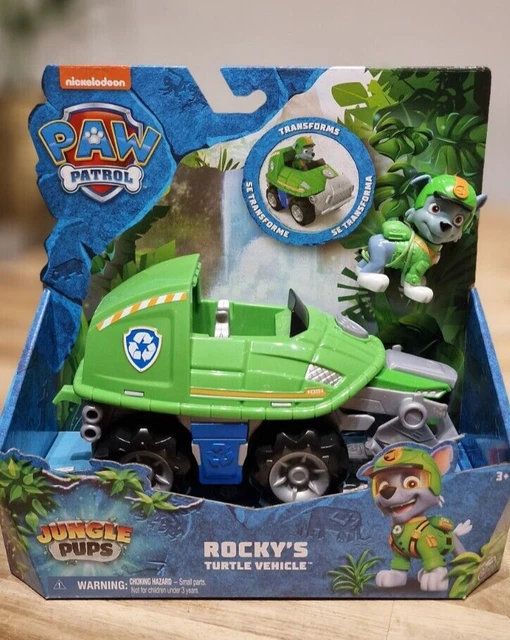 PAW PATROL JUNGLE Pups Transforms Rocky Turtle Vehicle £25.99 - PicClick UK