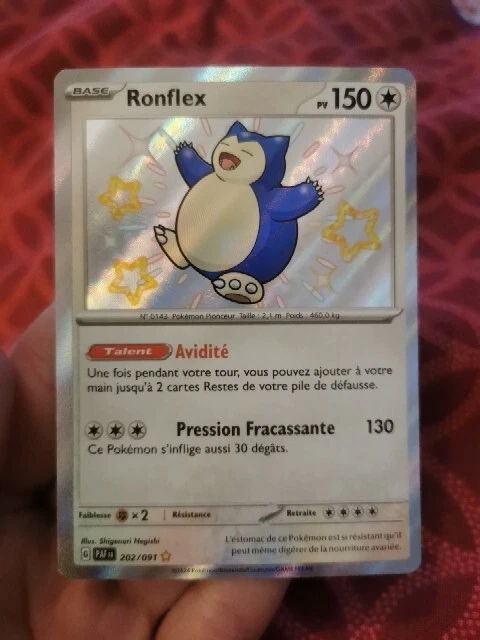 CARTE POKÉMON RONFLEX Shiny 202/091 EV4.5 Destinées De Paldea FR EUR 20 ...
