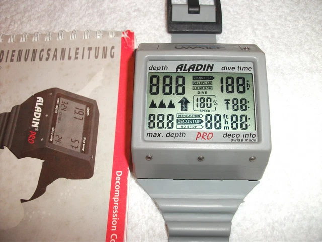 TAUCHCOMPUTER UWATEC ALADIN Pro mit neuer Batterie EUR 80,00 - PicClick DE