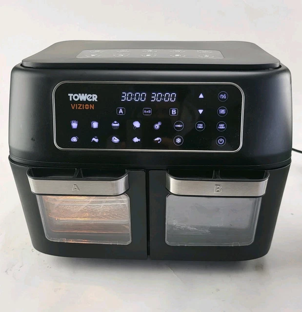 TOWER VORTX VIZION 11L Dual Basket Air Fryer - Black T17102 £69.99 - PicClick UK