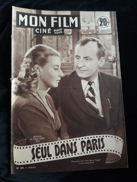MON FILM N°286 02/1952 Bourvil Et Magali Noel Dans Seul Dans Paris Cinema 791 EUR 2,00 - PicClick FR