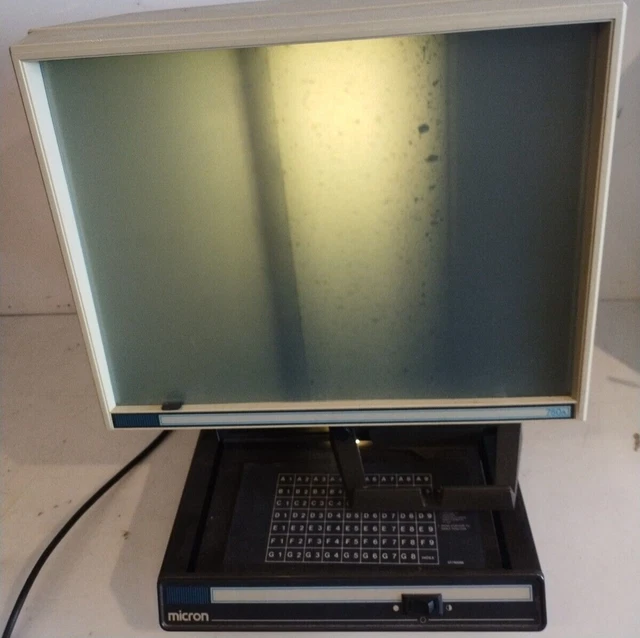 MICRON MICROFICHE READER Viewer Monitor Model 780A Functional $249.99 ...