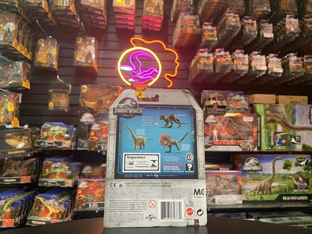 JURASSIC WORLD MINI Action Dinos Indoraptor Apatosaurus Dilophosaurus 3 ...