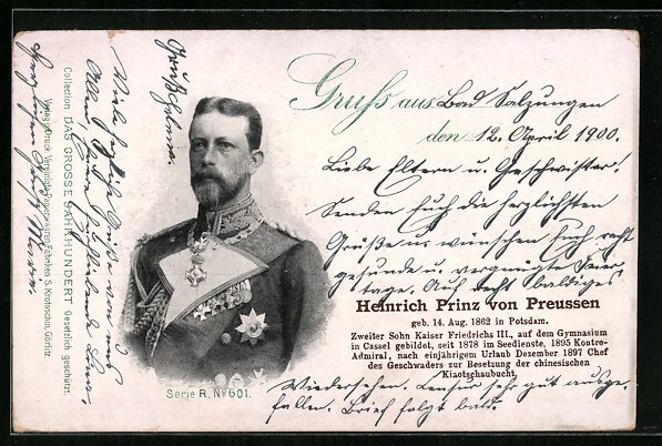 PRINZ HEINRICH VON Preußen, Portrait in Uniform, Ansichtskarte EUR 7,00 ...