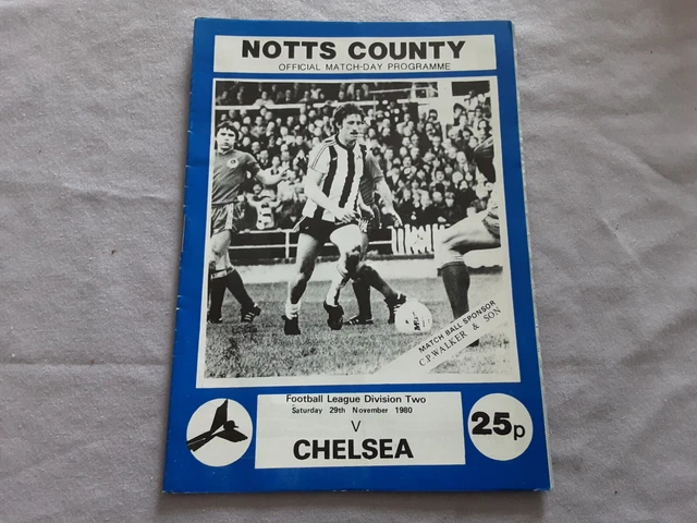 NOTTS COUNTY V Chelsea 1980 (25/5-60) £5.92 - PicClick UK