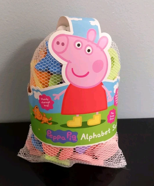 PEPPA PIG BATH Time Foam Alphabet Letters ABCD Toy Set Age 3+ Brand New ...